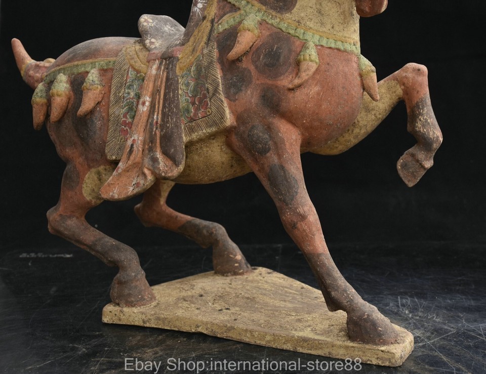 17.2" Old China Tang Sancai Porcelain Dynasty Palace Horse Stand ...