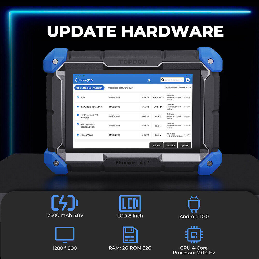 2024 TOPDON Phoenix Lite 2 OBD2 Scanner Bidirectional Diagnostic Tool ...