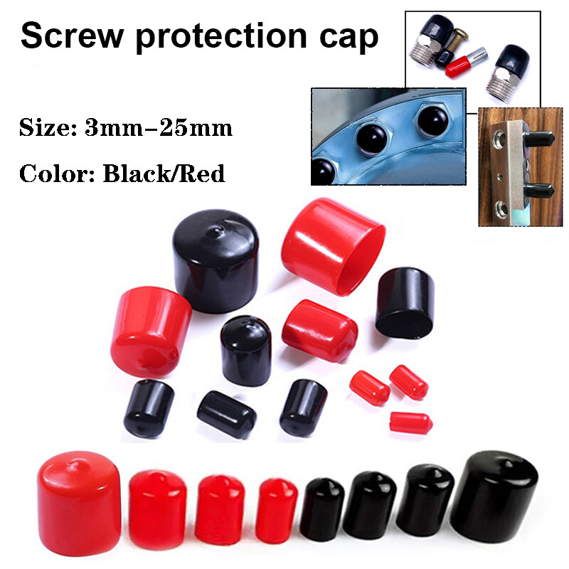 Assorted Size Rubber End Caps, Flexible Screw Thread Protector Caps ...