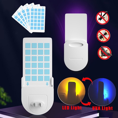 Fly Trap Bed Bug Electric Plug-in Flying Insect Pest UV Trap Light +5 ...