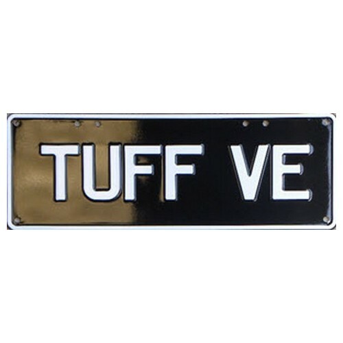 Novelty Number Plate - Tuff Ve - White On Black AUS Licence Plate Sign ...