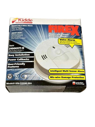 NEW Kidde Firex Smoke & Carbon Monoxide Alarm With Voice KN-COSM-IBA ...