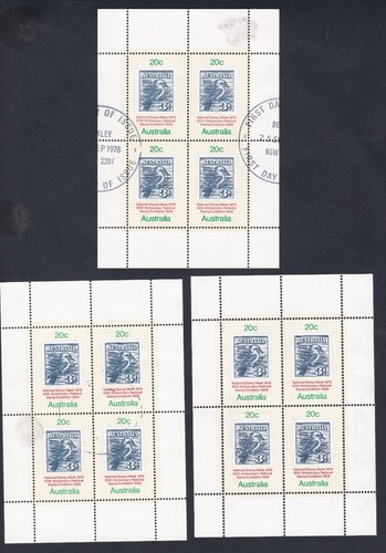 1978 NATIONAL STAMP WEEK MINIATURE SHEETS DECIMAL STAMPS MNG & VFU FDI ...