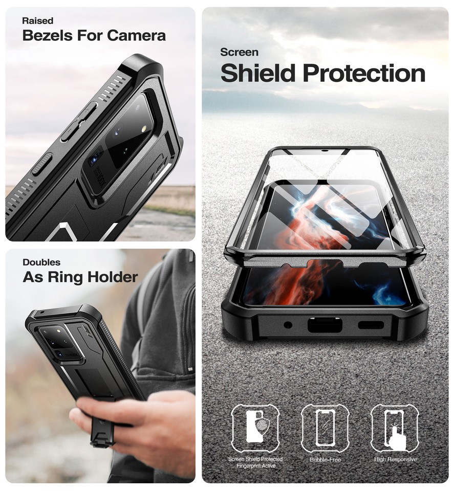 Dexnor for Samsung Galaxy S20 Ultra Case Heavy Duty Rugged Cover with ...