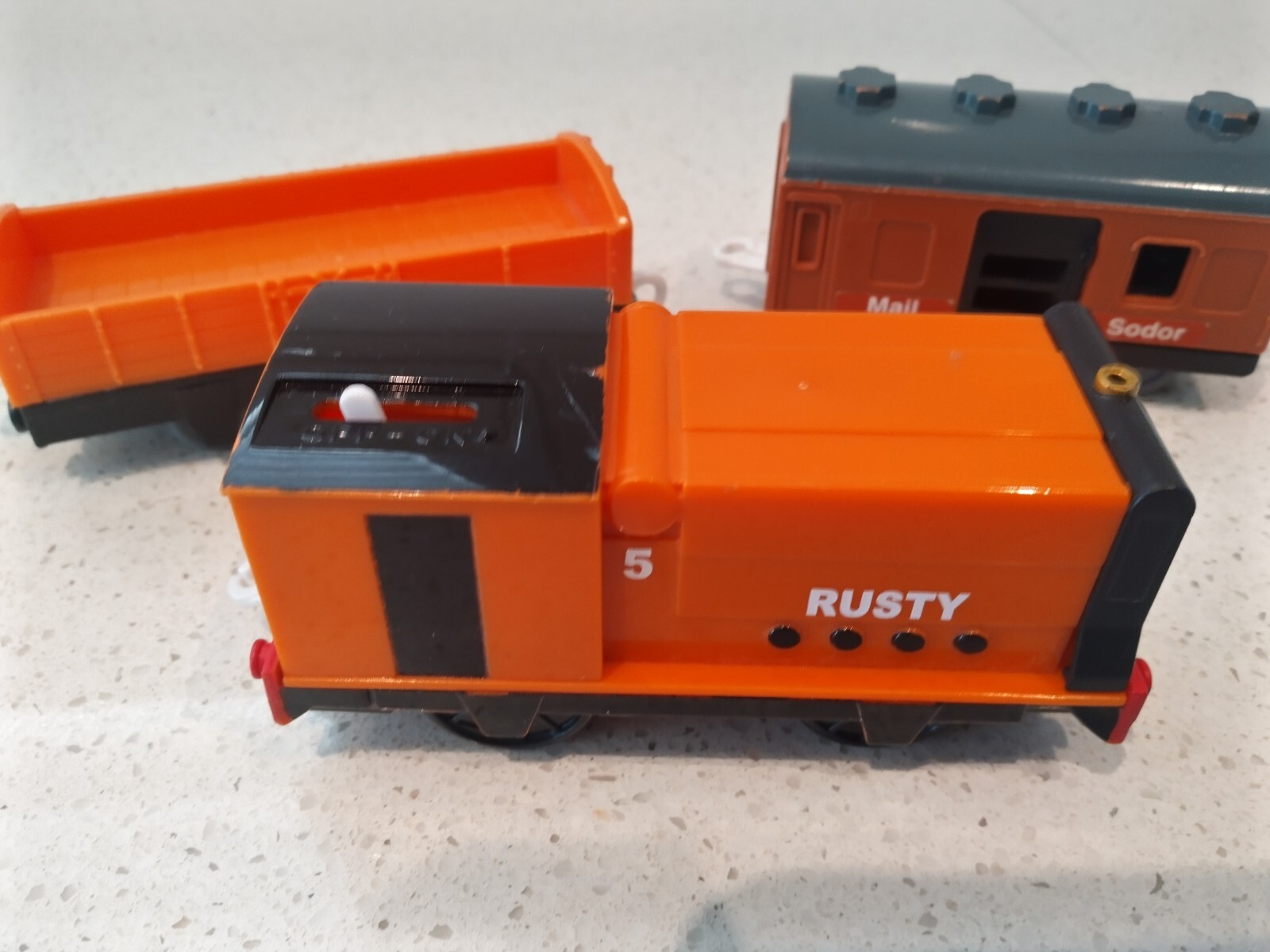 Rusty - Thomas and Friends Trackmaster Train with Open Flatbed & Sodor ...