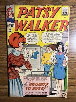 PATSY WALKER 115 STAN LEE STORY AL HARTLEY COVER MARVEL COMICS 1964 VINTAGE | eBay