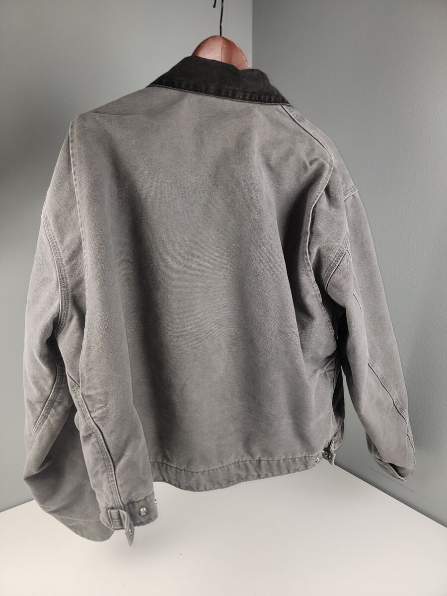 Carhartt J97 MTL Gray Vintage Flannel Lined Detroit 2XL Made Carhartt J97 MTL Gray Vintage Flannel Lined Detroit 2XL Made