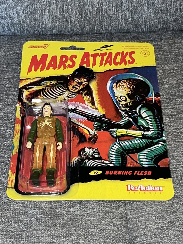 NEW SEALED 2022 Super7 Mars Attacks 19 Burning Flesh Reaction Figure Topps NIB | eBay