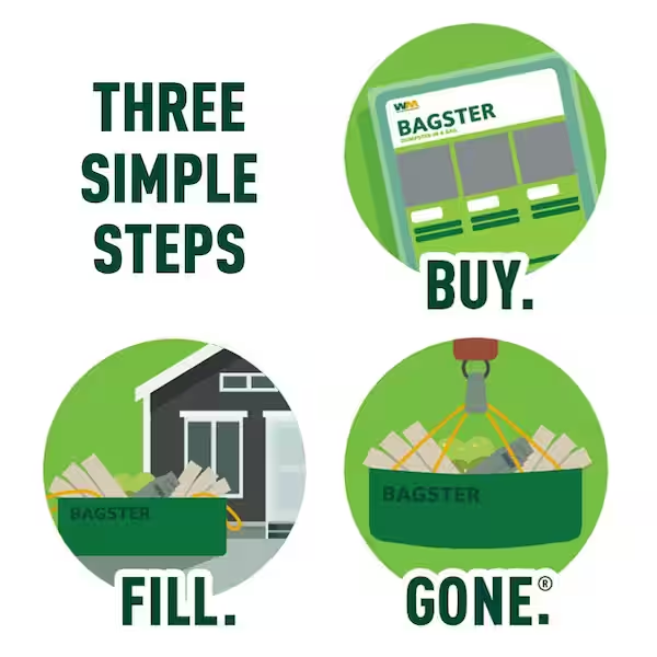 WM Bagster Dumpster in a Bag (Holds up to 3,300 lb.) | eBay