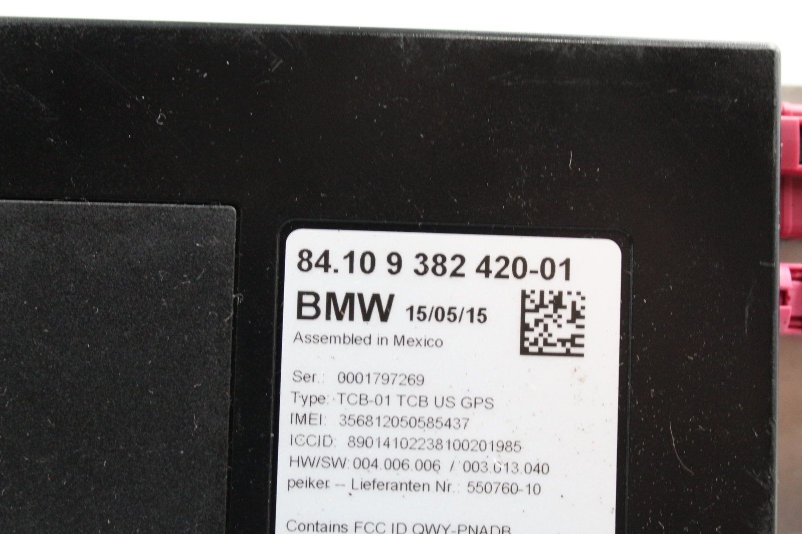 13 14 15 BMW 320I 328I F30 F36 BLUETOOTH TELEMATICS CONTROL MODULE OEM ...