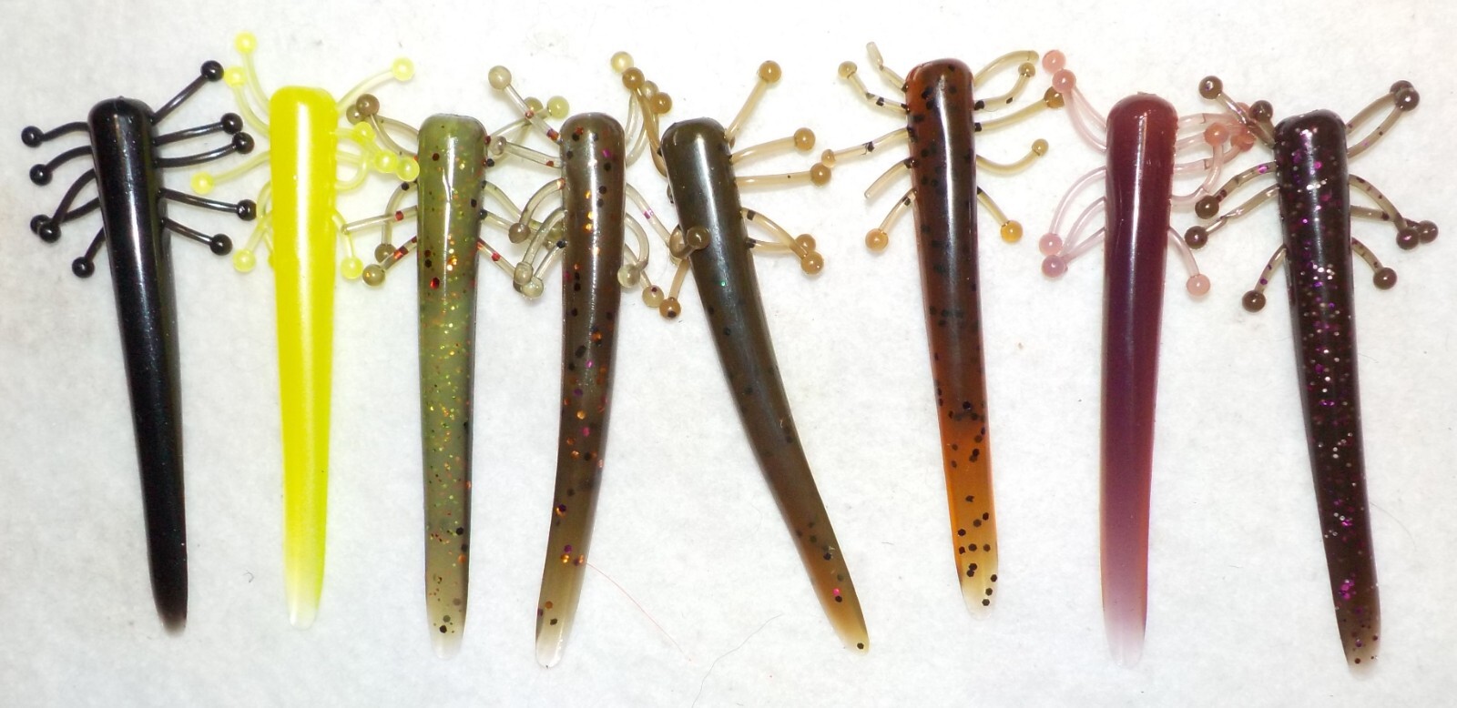 8PK 3" KALIN'S TICKLE TAIL NED LEECH BASS FISHING LURE CHOICE OF COLOR ...