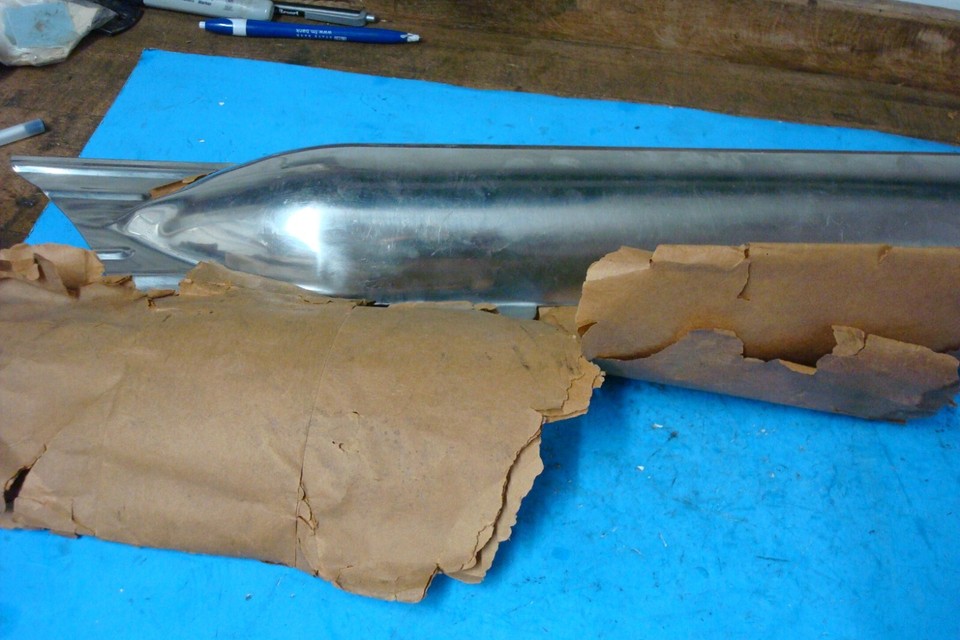 harley knucklehead panhead stainless steel original rocket fin cover ...