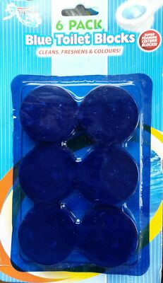 5PCS PACK OF TOILET BLOCKS BLUE LOO FLUSH CISTERN HYGIENE CLEAN FRESH ...