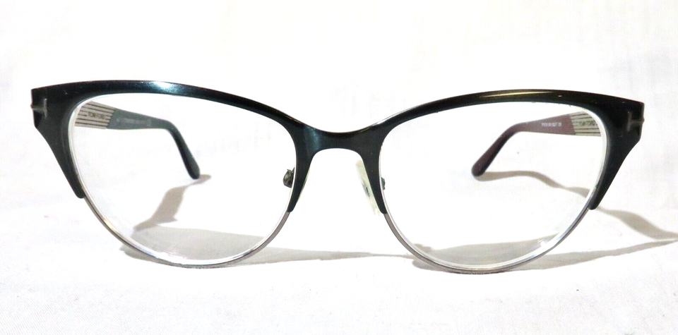 TOM FORD, Italy TF 5318 Eyeglasses 53-17-135, Green metal and ...