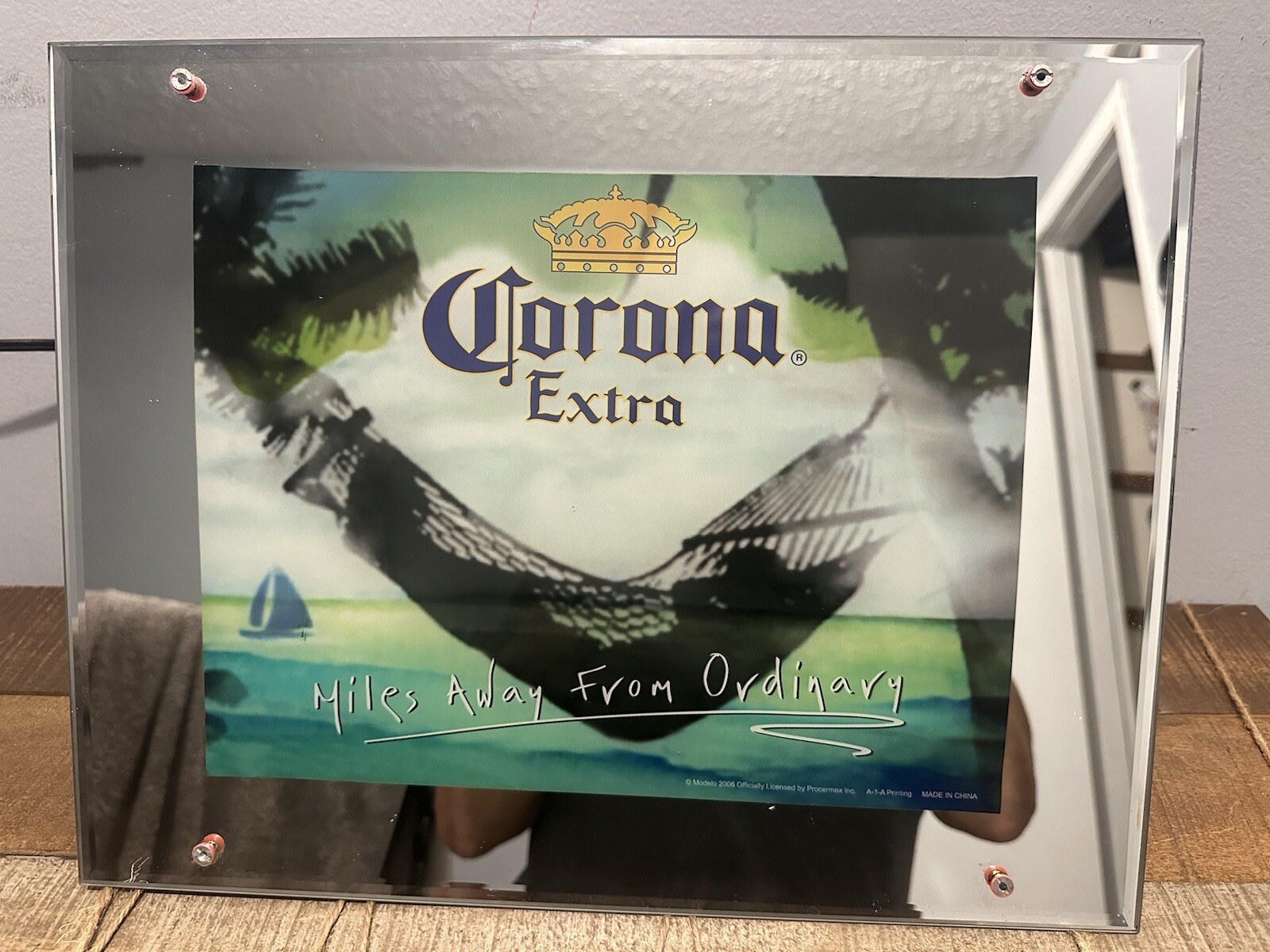 Corona Beer Sign with Sound And Light Waves Ocean 2006~Miles Away From ...