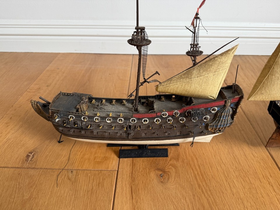 Vintage 60s Pre Built Airfix Model Boats HMS Victory & HMS Prince ...