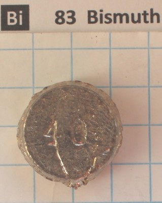 40+ gram 99.99% Bismuth metal disk element 83 sample | eBay