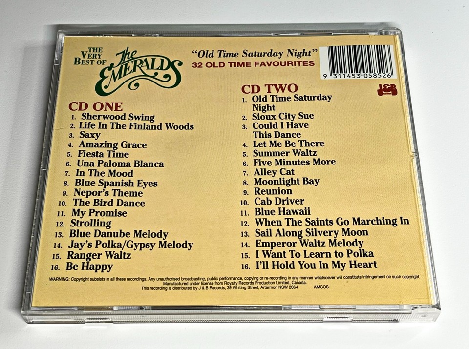 THE EMERALDS BAND POLKA CD "SATURDAY NIGHT" SUPER CD 32 GREAT SONGS ...