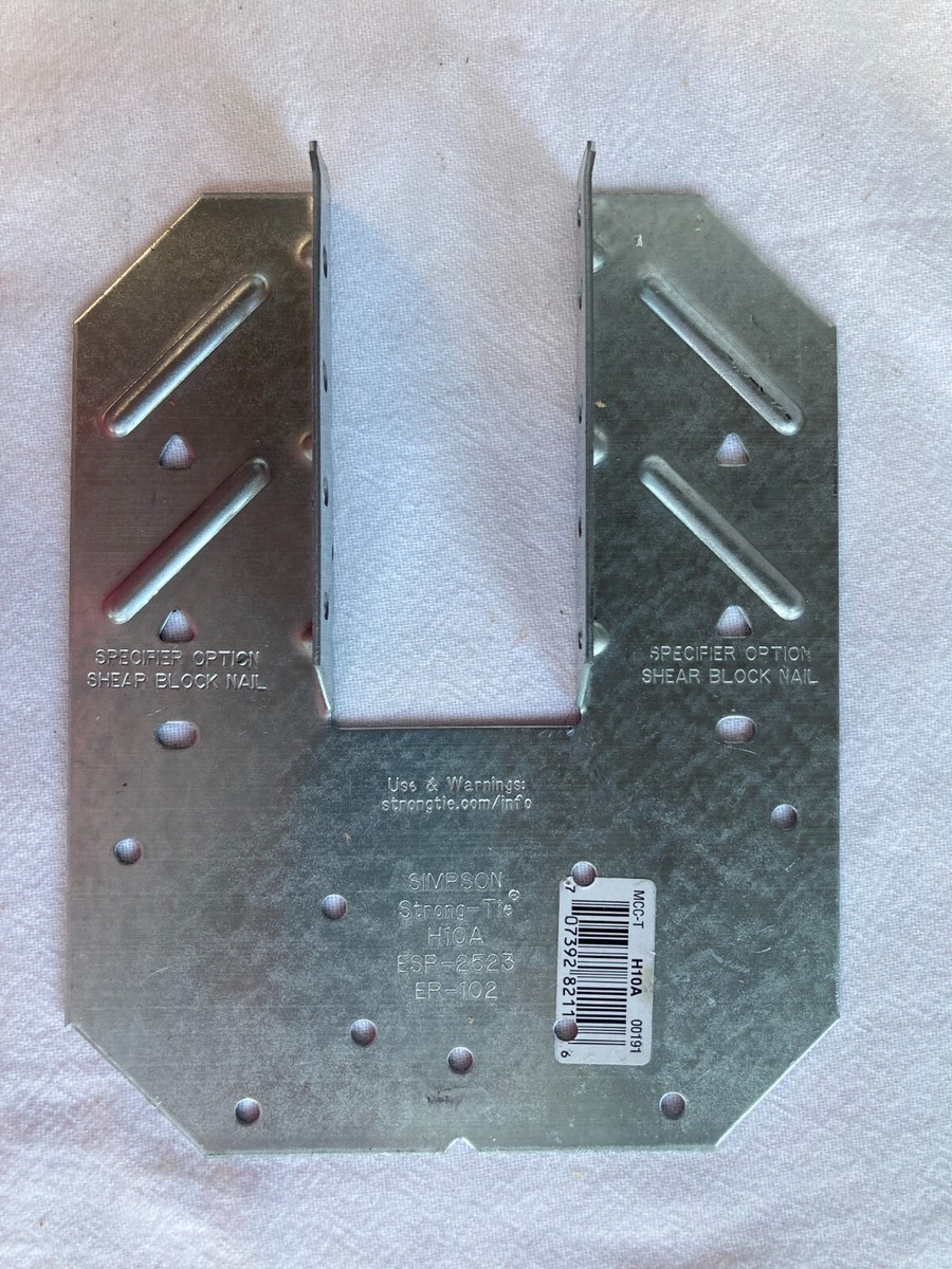 Huracán Tie Simpson H10 Simpson H6Z H6 16 Gauge ZMAX Galvanized