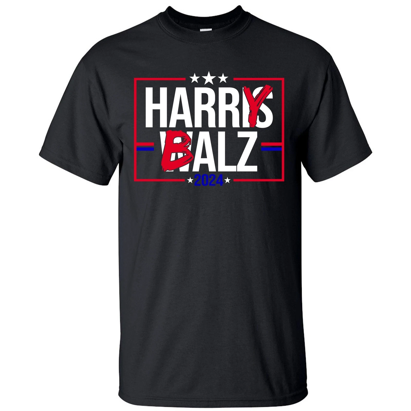 Funny Harris Walz 24 Harry Balz 2024 Political Meme Tall T-Shirt | ID ...