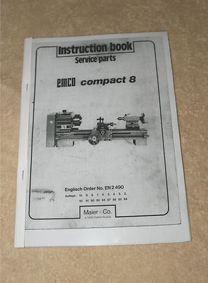 Emco Compact 8 Lathe Manual | eBay UK