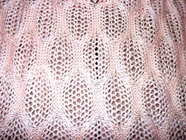 Vtg Peach LOOSE Knit Pullover BUBBLE TEXTURE Acrylic Long Sleeve ...