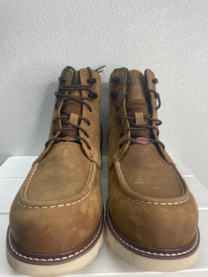 Brunt Mens Size 13 The Marin Comp Toe 6 Inch Work Boot Brown Leather ...
