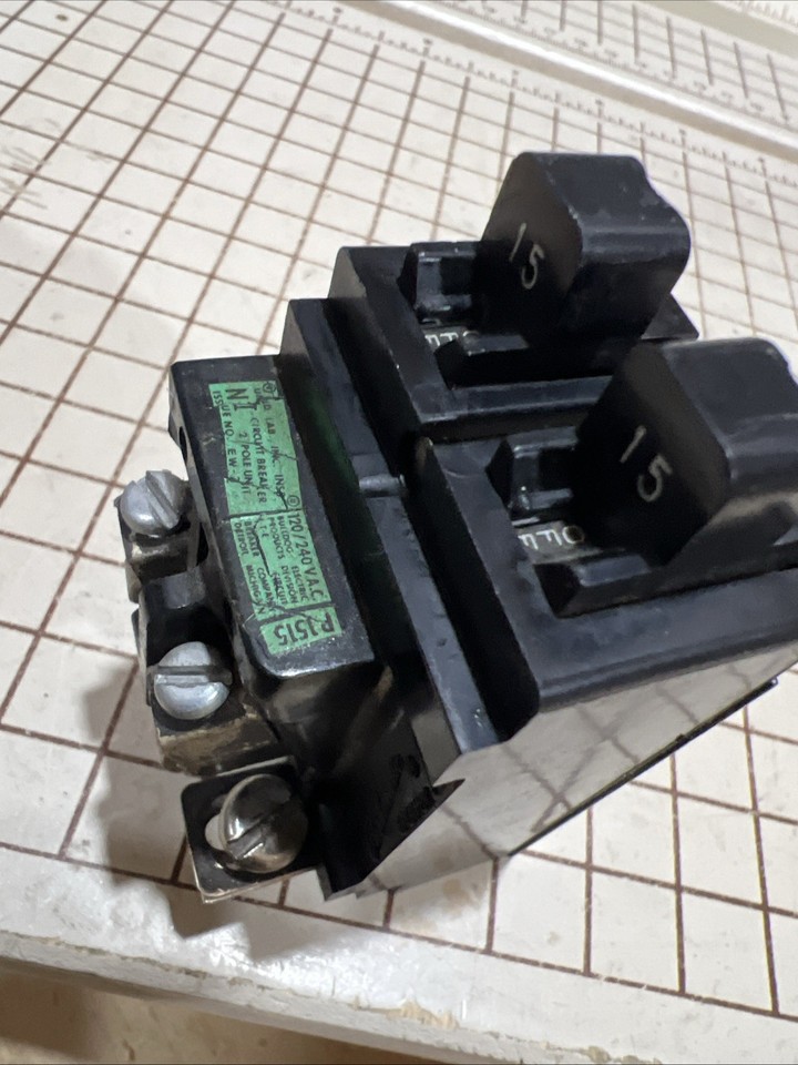 P1515 Pushmatic Bulldog ITE Gould 1515 Twin Duplex BREAKER 15 Amp No ...