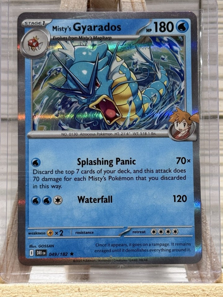 Pokémon TCG Misty's Gyarados Reverse Holo Rare Destined Rivals 049/182 ...