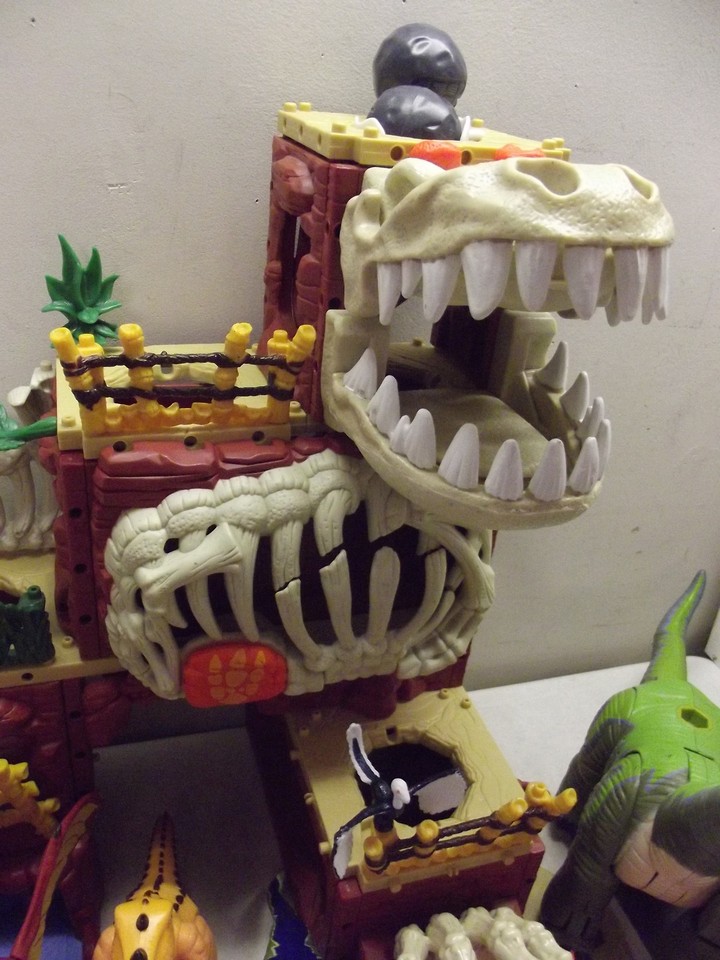 FISHER PRICE IMAGINEXT DINOSAUR T-REX MOUNTAIN STEGOSAURUS BRONTOSAURUS ...