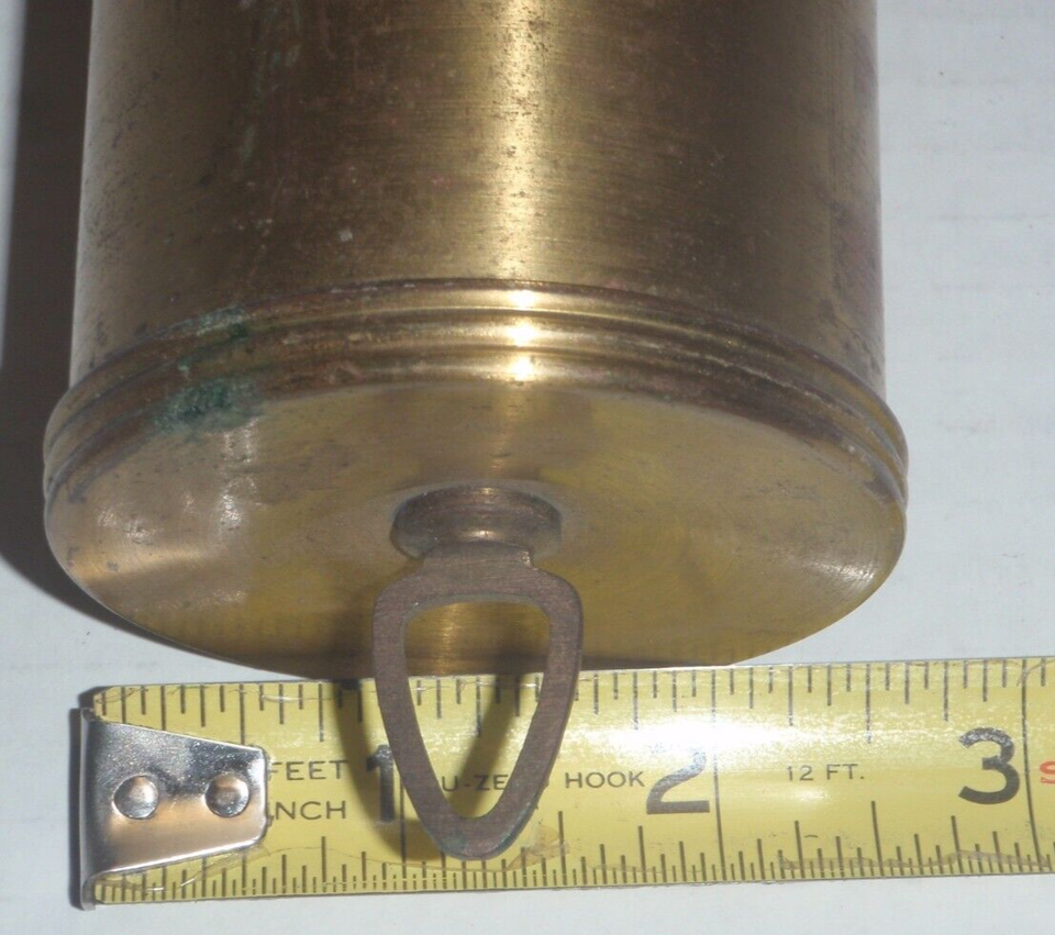 GRANDFATHER CLOCK WEIGHTS SET OF 2 Shells w/INSERTS Brass Howard Miller ...