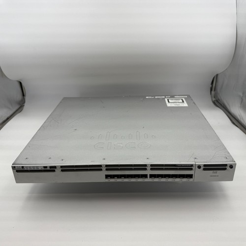 Cisco WS-C3850-12XS-E 12-Port SFP+ Ethernet Catalyst Switch 350WAC PSU ...