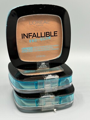 Loreal Infallible Pro-Glow Longwear Pressed Face Powder #26 Sun Beige ...