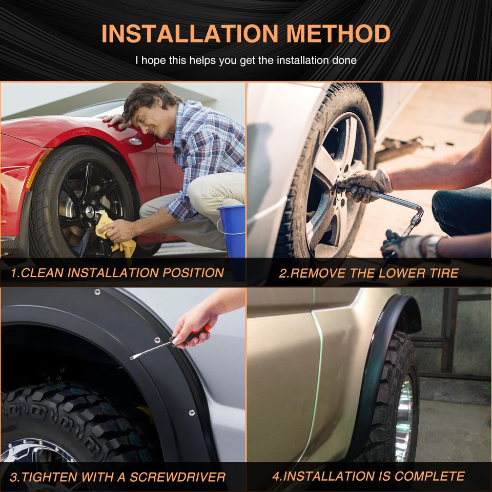 2 Rolls 21ft 2" Extended Fender Flares Wide PVC For Suzuki King Quad ...