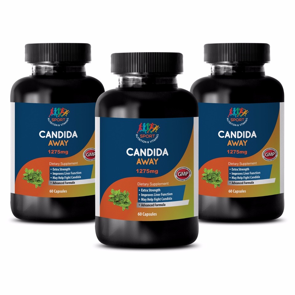 Colonic Detox Capsules - Candida Away Solution 1275mg - L.Acidophilu ...