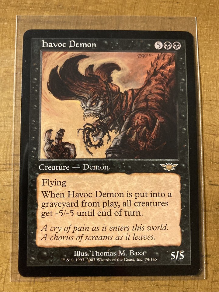MTG Signed HAVOC DEMON ARTIST PROOF w/SKETCH Legions MINT Rare 2003 T ...