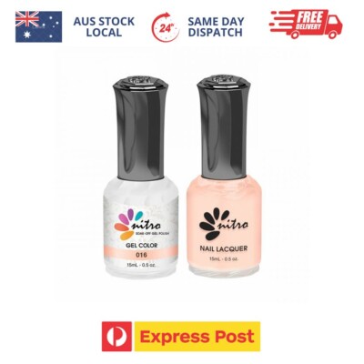 Nitro Duo Set UV LED Soak Off Gel + Matching Nail Polish Color #016 | eBay