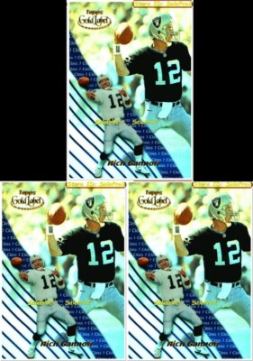 3x TOPPS GOLD LABEL 2000 RICH GANNON NFL OAKLAND RAIDERS SUPERSTAR MINT ...