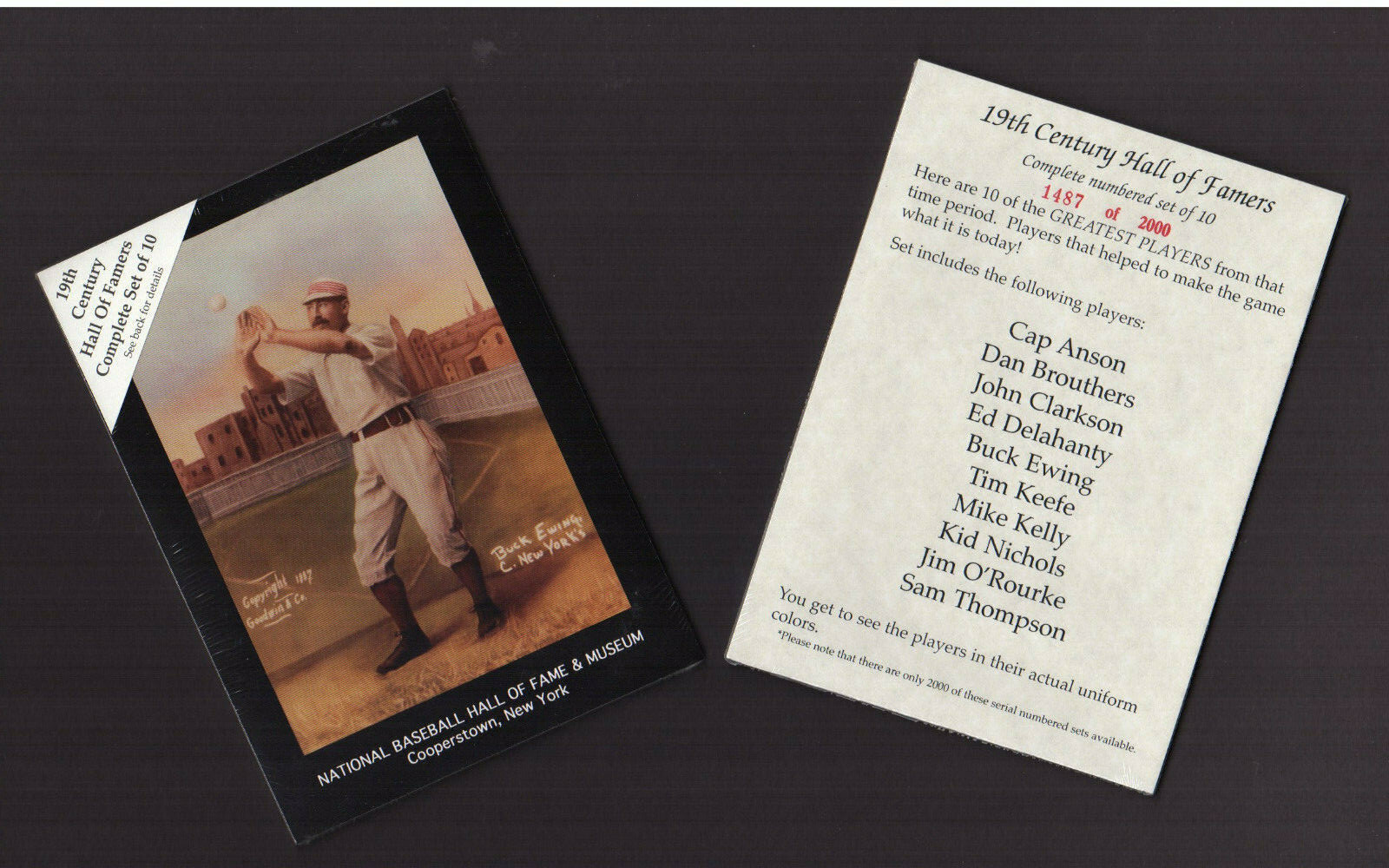 19th Century Hall of Famers 5x7 color 10 CARD SET Goodwin Co. ~ Old ...