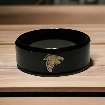Atlanta Falcons Mens titanium ring. wedding ring. unique gift | eBay