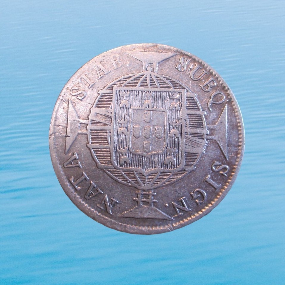 PORTUGUESE BRAZIL 320 REIS 1818 R SILVER RULER JOÃO VI KM 324.2 #3165 ...