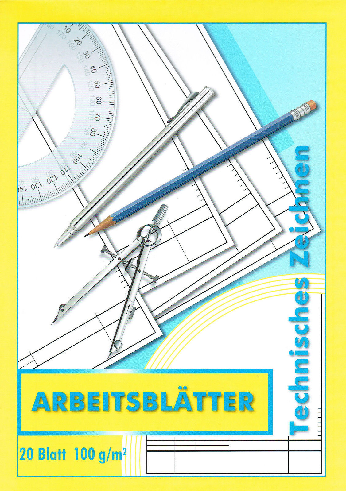 ZEICHENBLOCK / BLOCK - Technisches Zeichnen DIN A4 20 Bl TZ ...