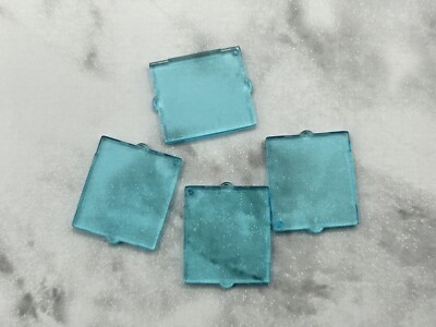 Lego Part (4) ~ Trans- Light Blue Glass for Window 1 x 2 x 2 Flat Front ...