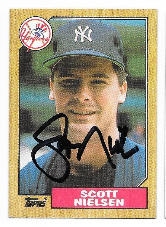 SCOTT NIELSEN 1987 TOPPS AUTOGRAPHED SIGNED # 57 NEW YORK YANKEES | eBay