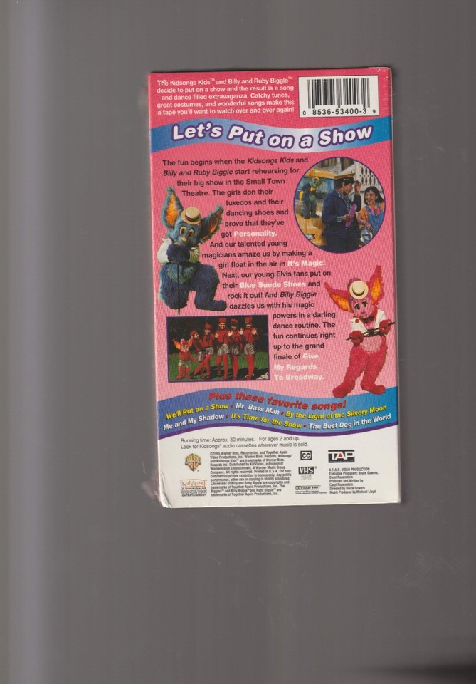 Kidsongs - Let's Put On A Show (VHS, 1995) SEALED | eBay