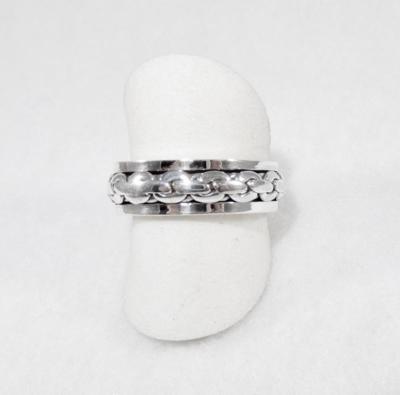 Link Spinner Band Ring 925 Sterling Silver Sizes 8.5, 9.5, 10.5, 11.75 ...