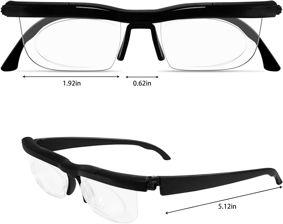Dial Adjustable Glasses Variable Focus Instant Reading Distance Vision ...
