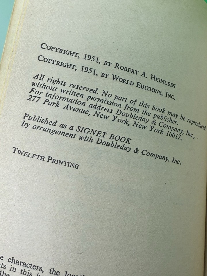 THE PUPPET MASTERS by Robert A. Heinlein Vintage *1951 Signet PB, 12th ...