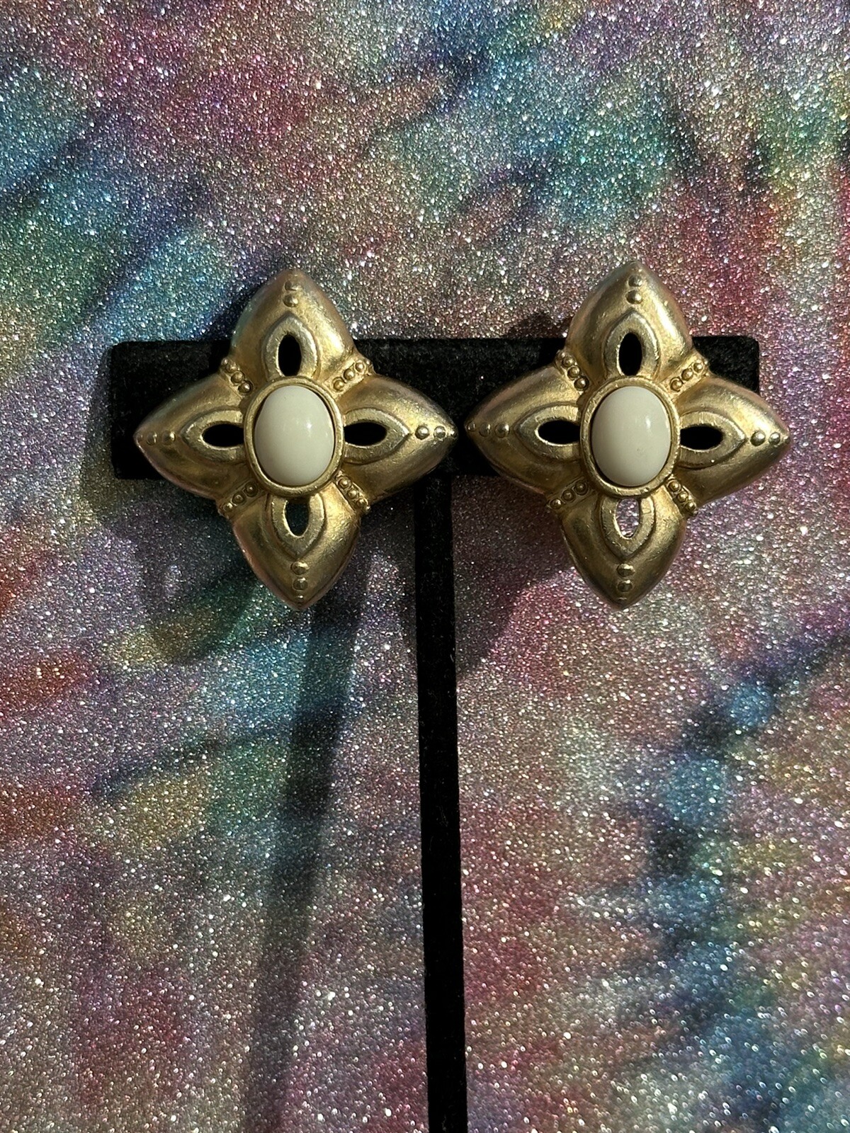 VTG C.Stein Etruscan Style Maltese Cross Gold Tone Mi… - Gem