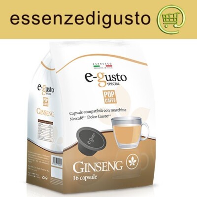 160 Capsule Cialde Pop Caffè E-Gusto Ginseng Compatibili Nescafè Dolce ...